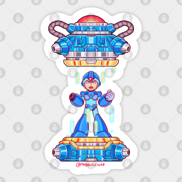 Mega Man X - Capsule - Megaman - Sticker | TeePublic