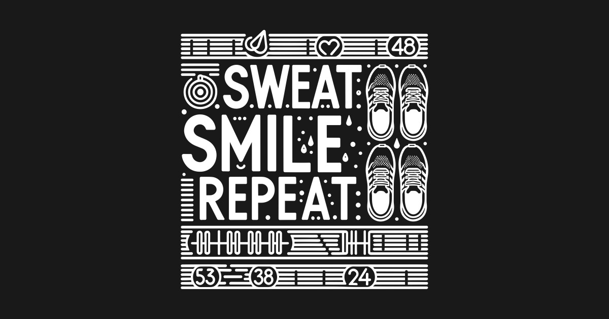 Sweat Smile Repeat - Sweat Smile Repeat - T-Shirt | TeePublic