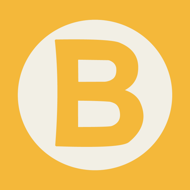 letter b yellow - B - Long Sleeve T-Shirt | TeePublic