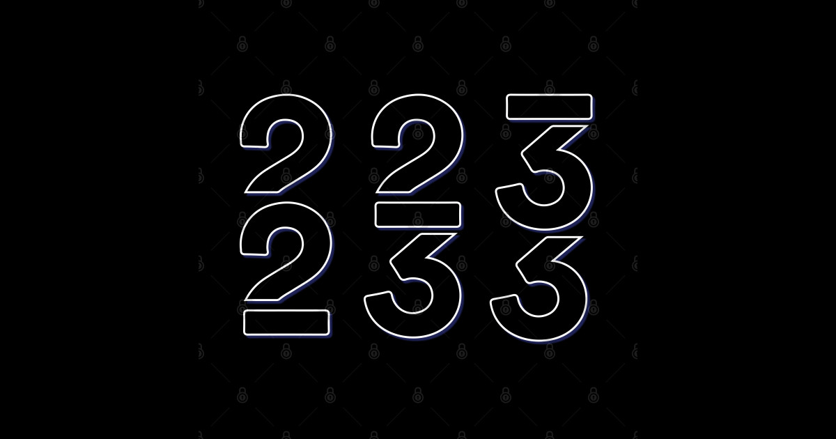 Number 223 and Number 233 - Number Games - Sticker | TeePublic