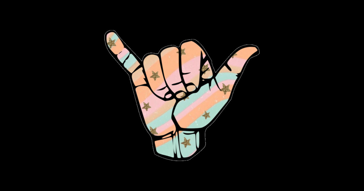 Shaka Hand - Vsco - Sticker | TeePublic