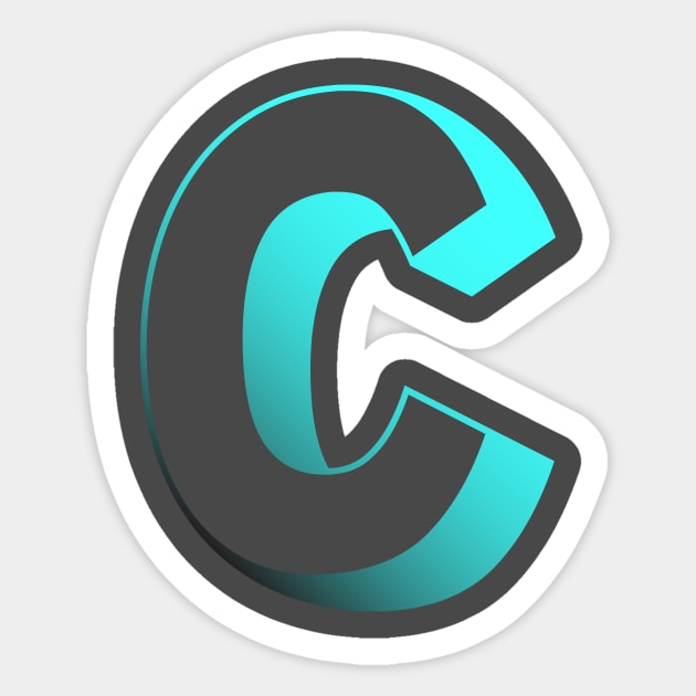 Letter C beautiful letters - Letter C Unique - Sticker | TeePublic