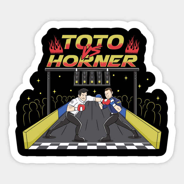 Toto vs. Horner - F1 - Sticker | TeePublic