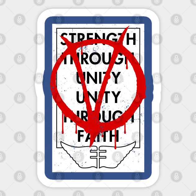 V For Vendetta "Strength Through Unity" Graffiti Poster - V For ...