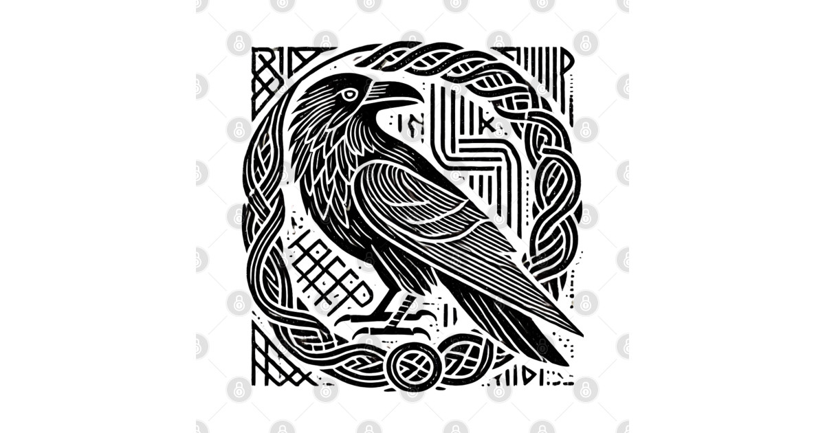 Viking Ravens – Huginn & Muninn Norse Mythology Design - Huginn And ...