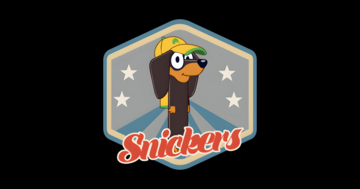 Snickers Bluey - Candy Bar - Sticker | TeePublic