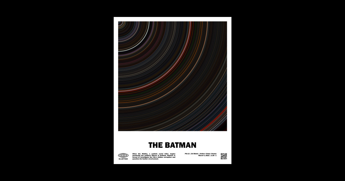 minimal_The_Batman Abstract Circular Art Movie - Barcode - Sticker ...