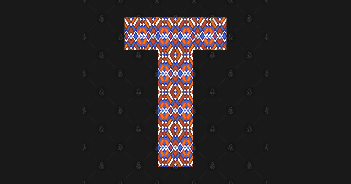 Monogram Letter T- geometric pattern - Monogram Letter T - T-Shirt ...
