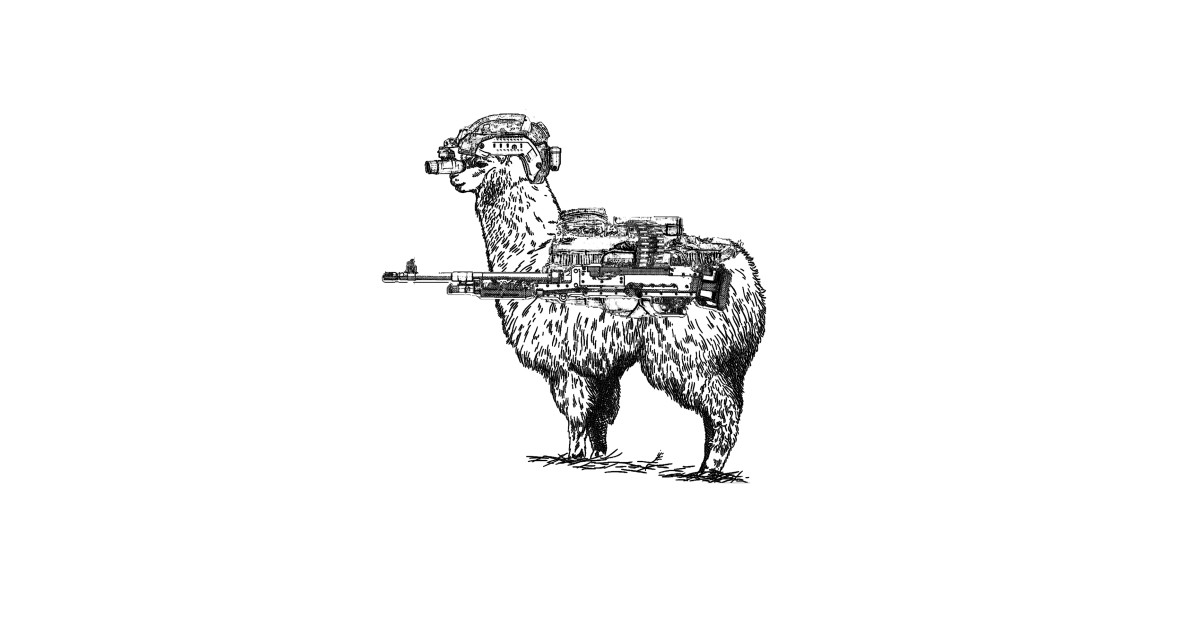 Combat Llama - Tactical - Sticker | TeePublic