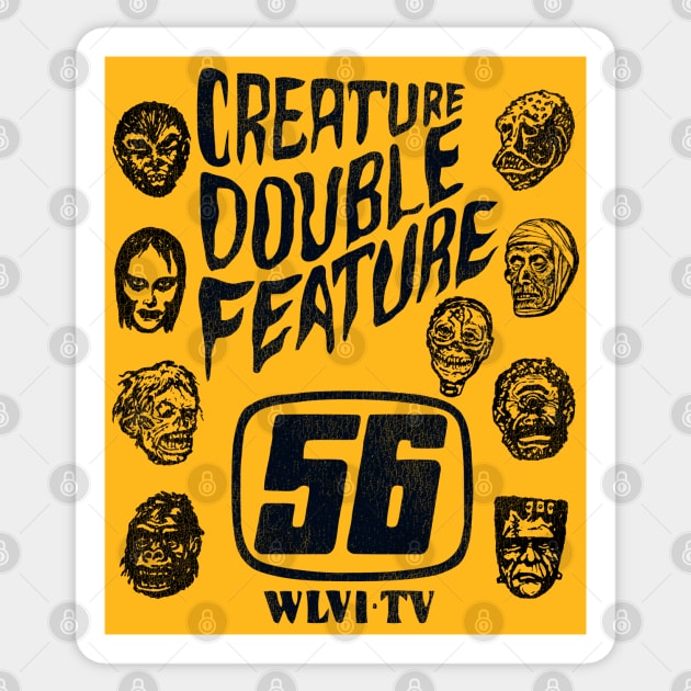 Creature Double Feature Classic Monsters - Horror - Sticker | TeePublic