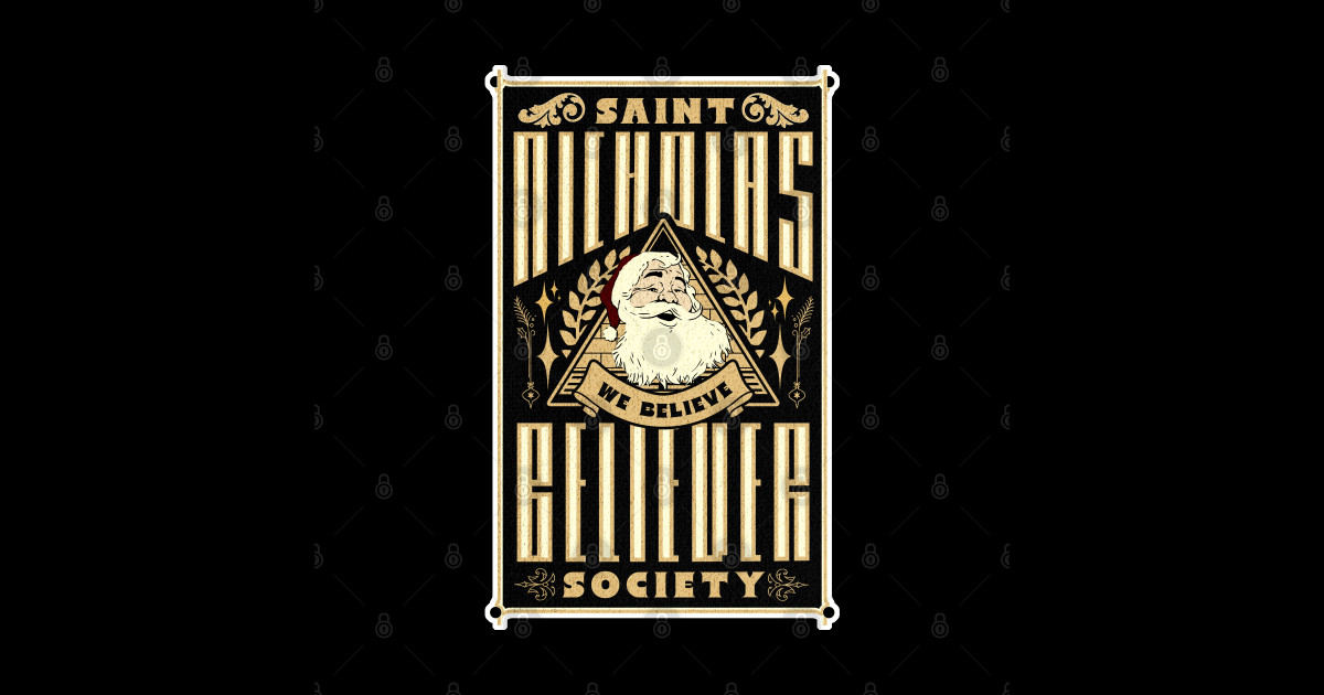 Saint Nicholas Believer Society - Santa Claus Christmas - Sticker ...
