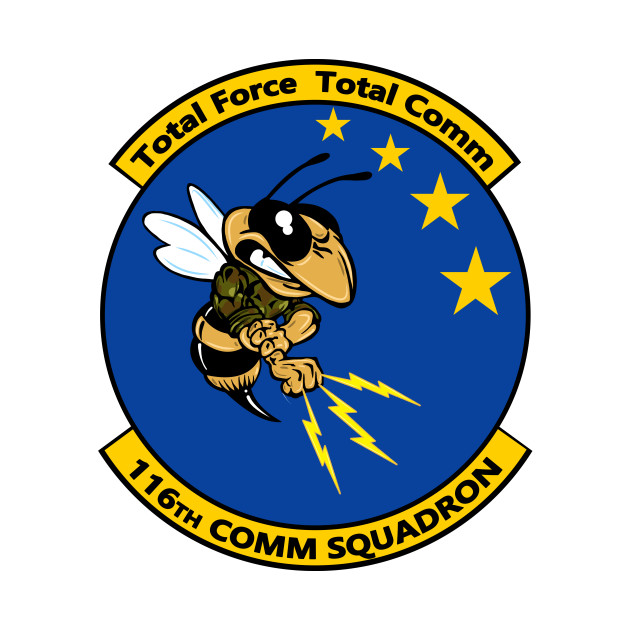 116th Comm Squadron Front and Back Print - Military - T-Shirt | TeePublic