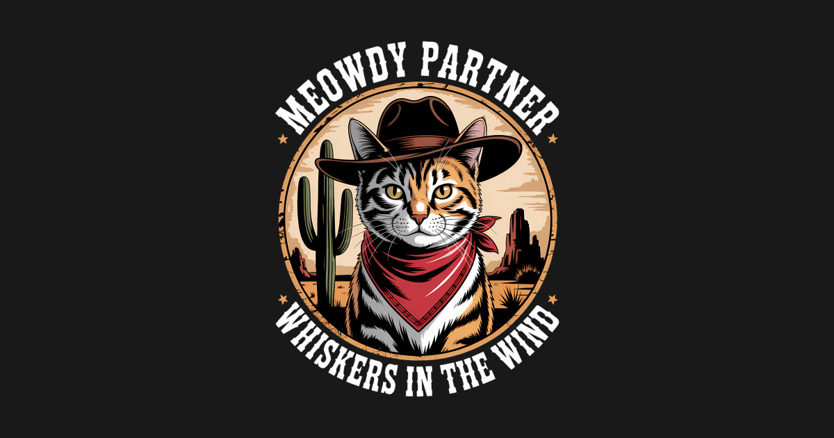 Cowboy Cat Cool - Cowboy Cat Cool - T-Shirt | TeePublic
