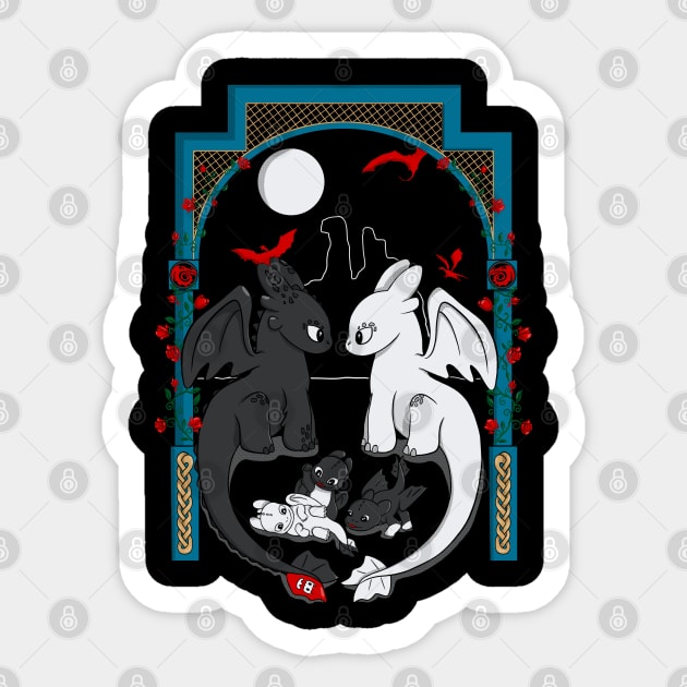 Toothless's family - Toothless - Sticker | TeePublic