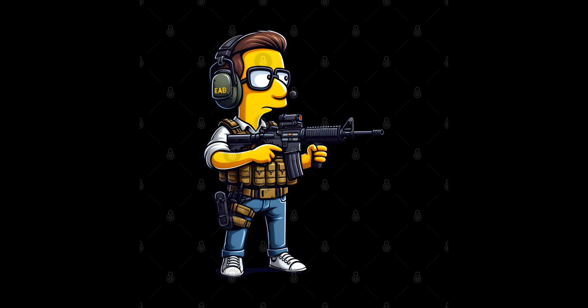 Tactical Yellow People - Simpson - Sticker | TeePublic