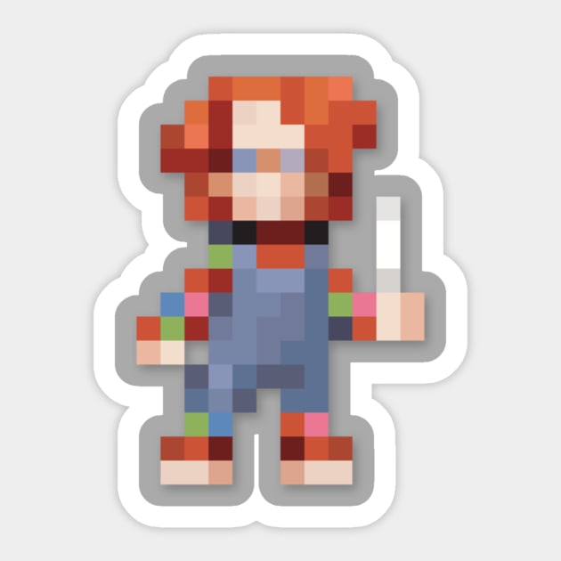 Chucky low-res pixelart - Chucky - Sticker | TeePublic