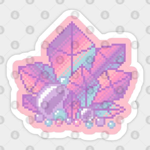 Crystals Pixel Art - Crystals - Sticker | TeePublic
