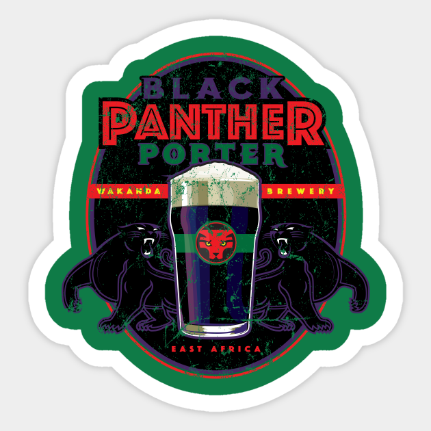 Black Panther Porter - Black Panther - Sticker | TeePublic