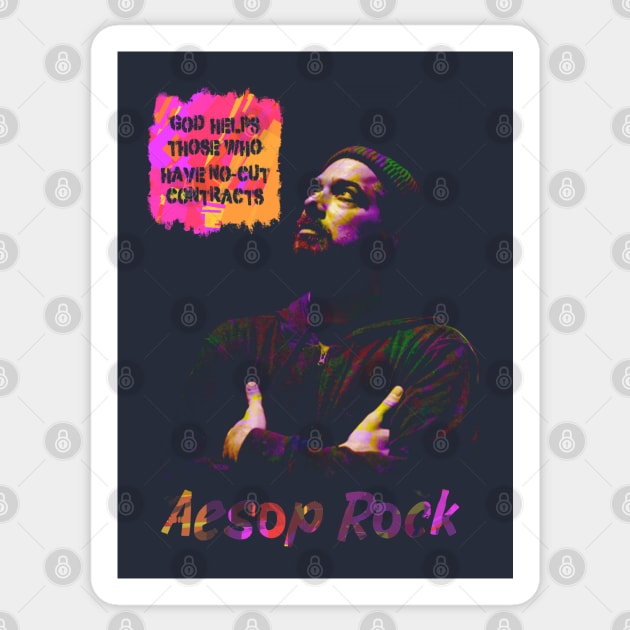 Aesop Rock popart - Aesop Rock - Sticker | TeePublic