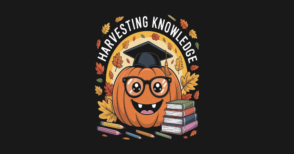 Harvesting Knowledge A Pumpkins Scholarly Journey - Harvesting Knowledge A Pumpkins - T-Shirt ...
