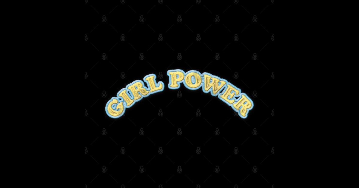 GIRL POWER - Embroidery Design - Girlpower - Sticker | TeePublic