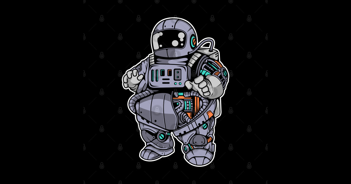 astronaut fat - Astronaut Fat - Sticker | TeePublic