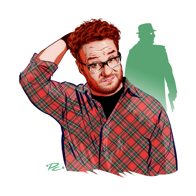 Seth Rogan - An illustration by Paul Cemmick - Seth Rogan - T-Shirt ...