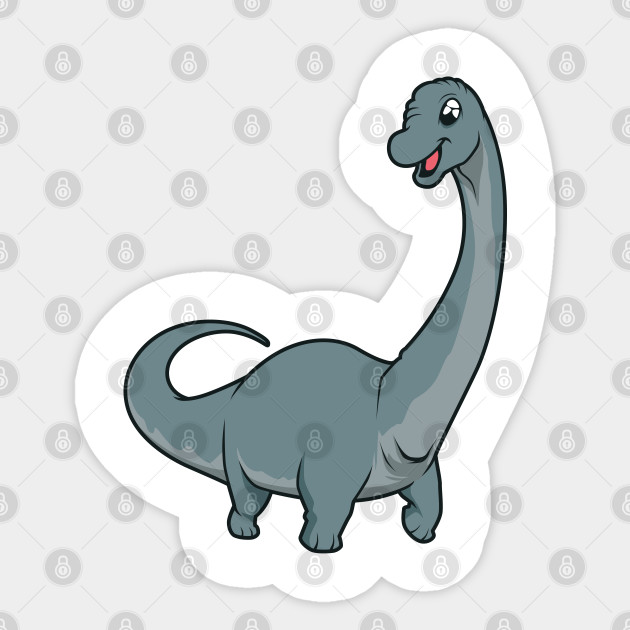 Kawaii Brachiosaurus - Kawaii Brachiosaurus - Sticker | TeePublic