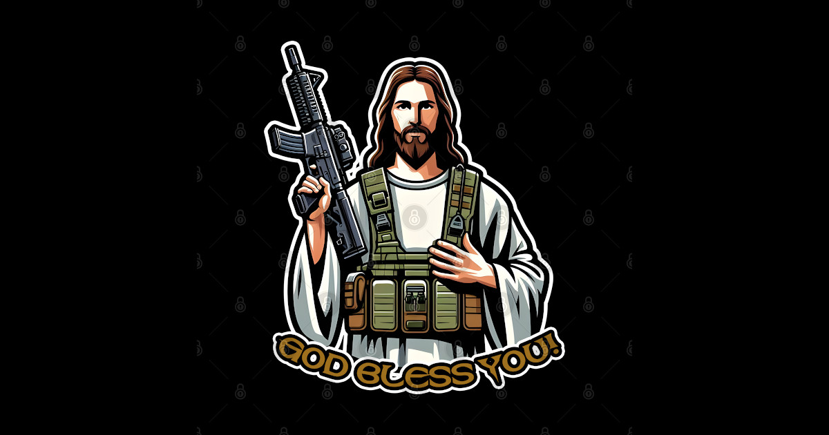 Jesus Tactical - Jesus - Sticker | TeePublic