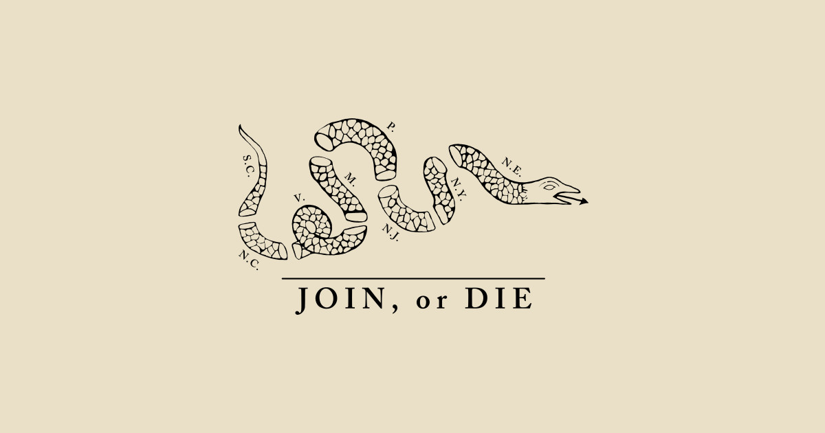 Join or Die - Join Or Die - Kids T-Shirt | TeePublic