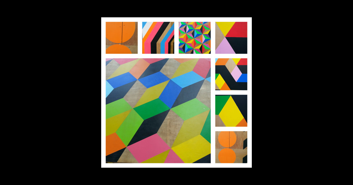 CUBIST COLOUR BLOCKS - Kaleidoscope - Sticker | TeePublic