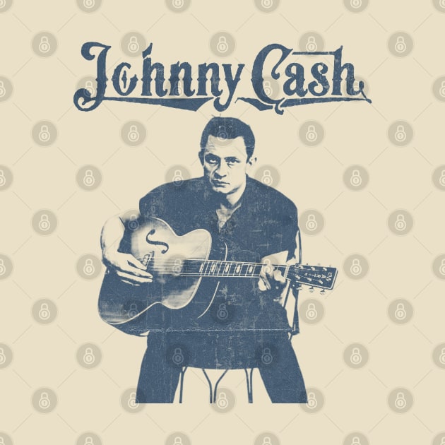Johnny Cash - Blue Vintage Color - Johnny Cash - T-Shirt | TeePublic