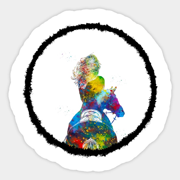 Girl Riding Horse - Riding - Sticker | TeePublic