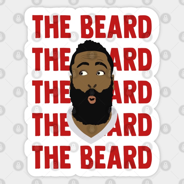 James Harden Funny Face - The Beard - James Harden - Sticker | TeePublic