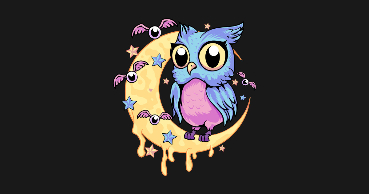 Pastel Goth Owl - Pastel Goth Owl - T-Shirt | TeePublic