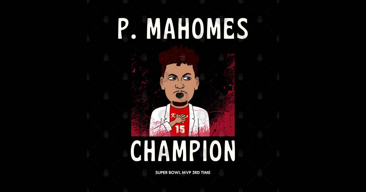 PATRICK MAHOMES 3RD MVP KC CHIEFS - Patrick Mahomes - Sticker | TeePublic