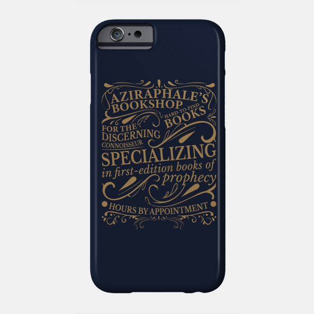 Aziraphale's Bookshop - Good Omens - Phone Case | TeePublic