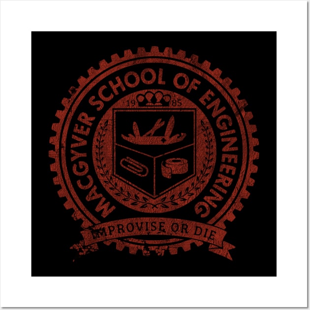 VINTAGE - MacGyver School of Engineering Red - Vintage - Posters and ...