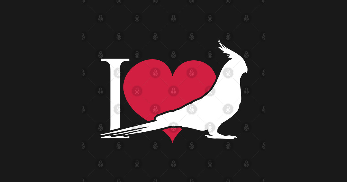 I Love my Cockatiel Heart - Birb Memes - T-Shirt | TeePublic