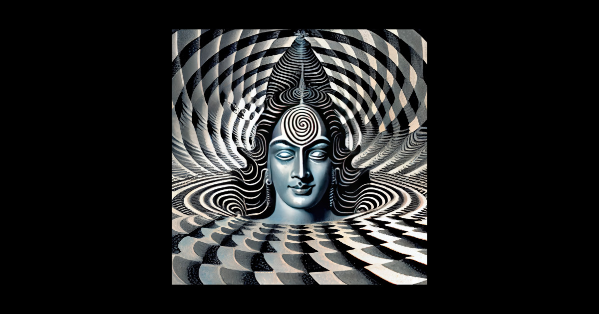 Trippy Lord Shiva Op Art - Lord Shiva - Sticker | TeePublic