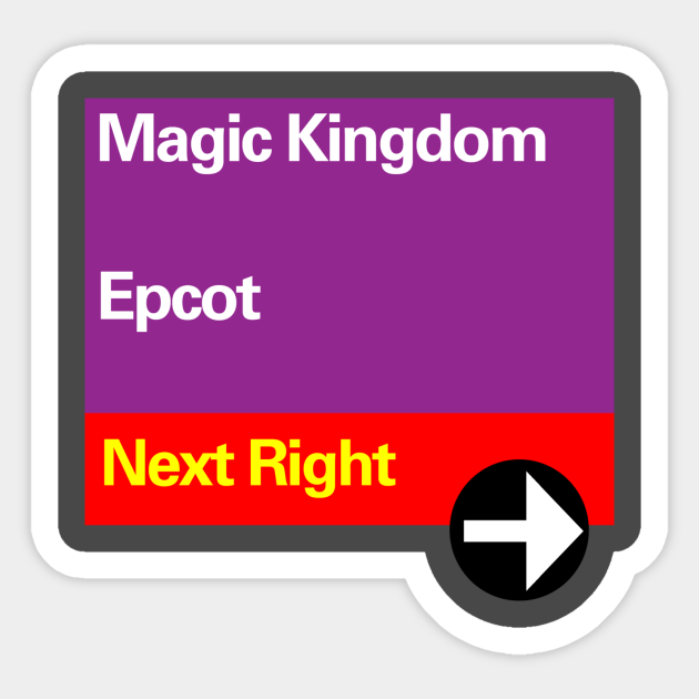 Purple Road Sign - Disney - Sticker | TeePublic