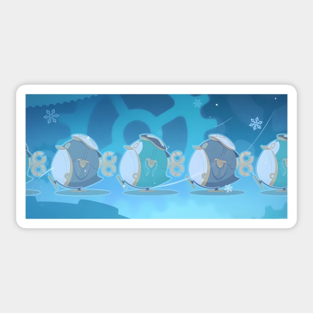 Genshin Impact Freminet: Progress Namecard - Genshin - Sticker | TeePublic