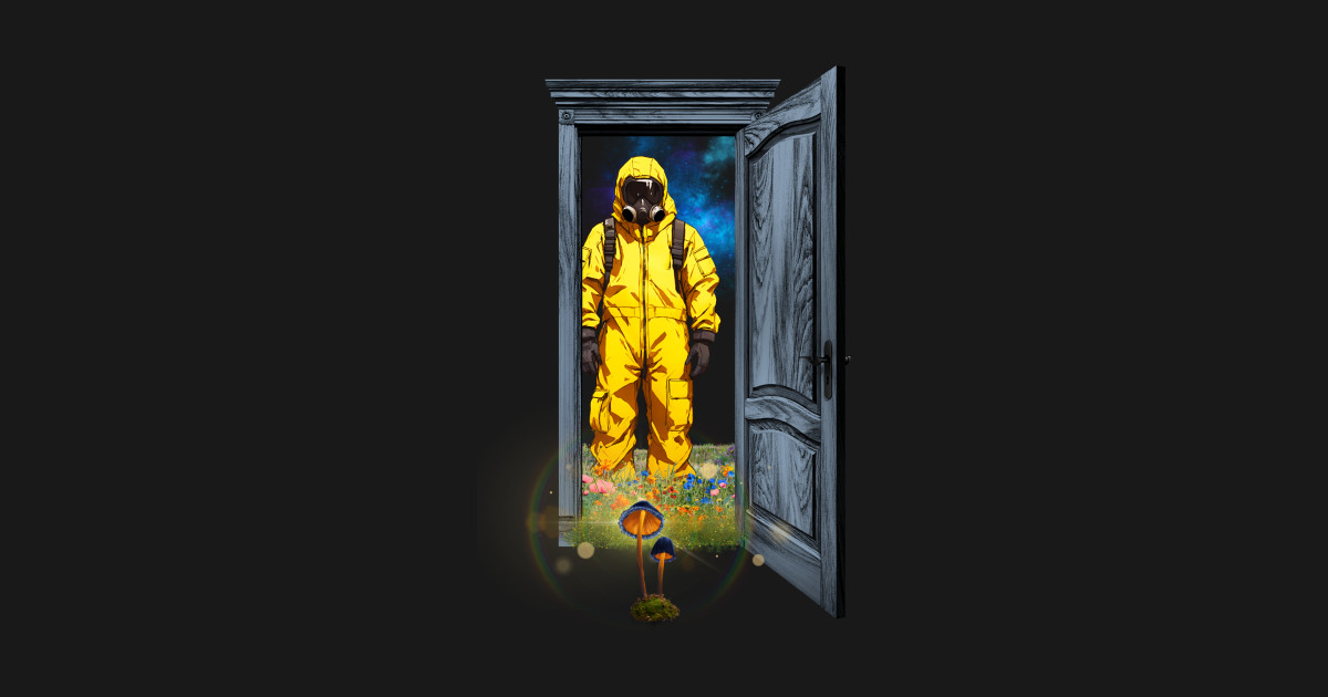 Hazmat Suit Finds Glowing Mushroom - Hazmat Suit - T-Shirt | TeePublic