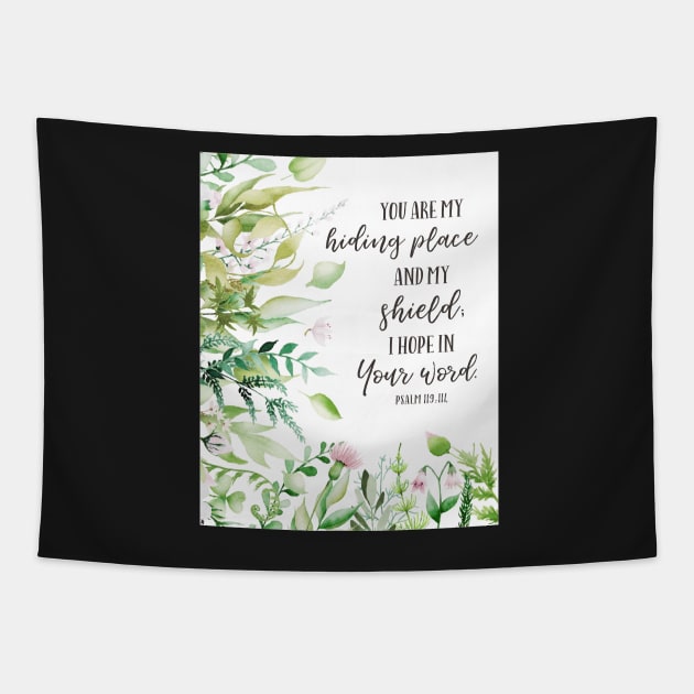 Psalm 119:114 Inspirational Bible Verse Art - Psalm 119 114 - Tapestry ...