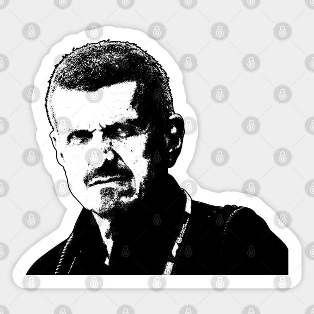 Guenther Steiner Sketch Art - Guenther Steiner - Sticker | TeePublic