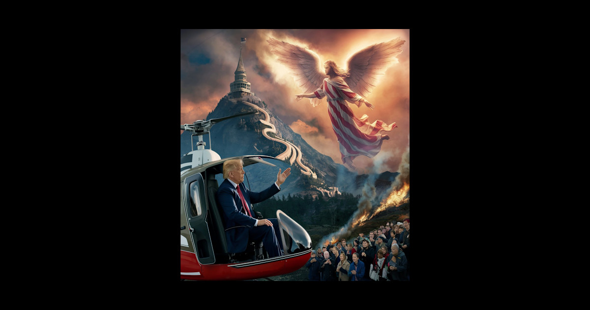 AI Trump 2024 Angel flag - Trump 2024 - Magnet | TeePublic