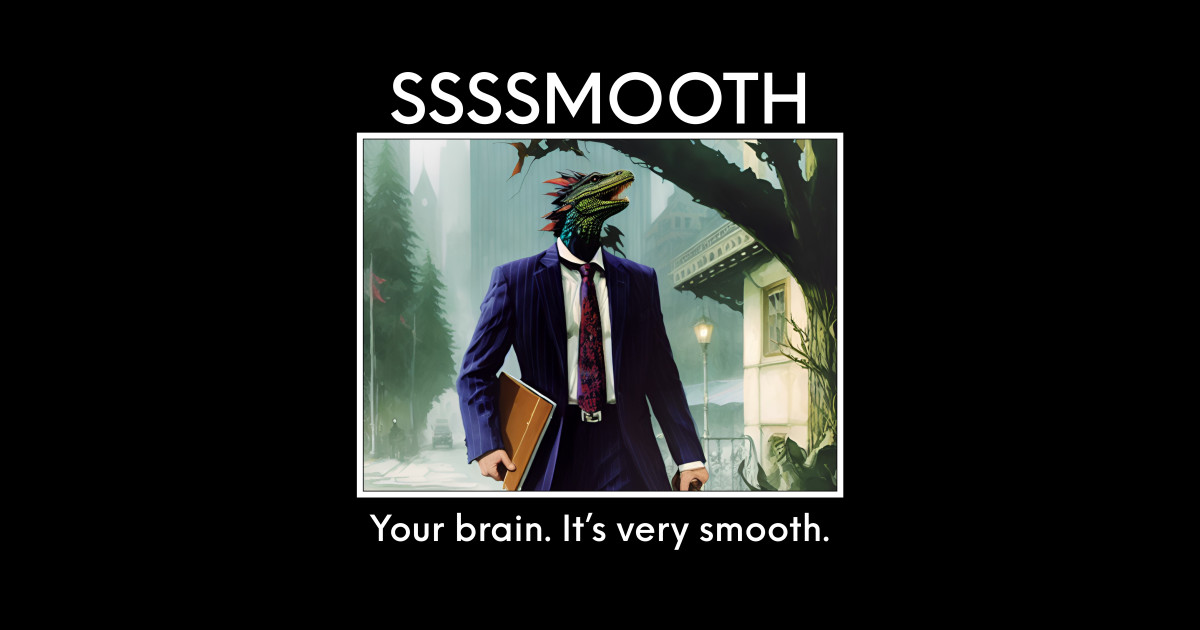 Smooth Brain - Meme - Sticker | TeePublic