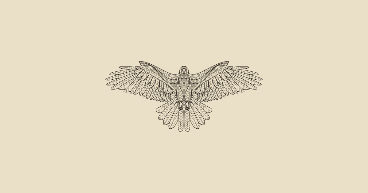 Tribal Eagle Line Art – Bold Native-Inspired Bird Design for Wildlife ...