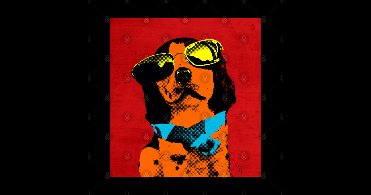 STAR DOG ORANGE - Dog - Sticker | TeePublic