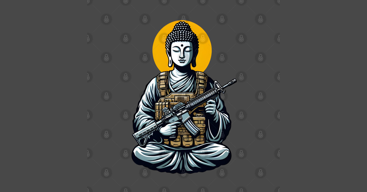 Tactical Buddha - Buddha - T-Shirt | TeePublic